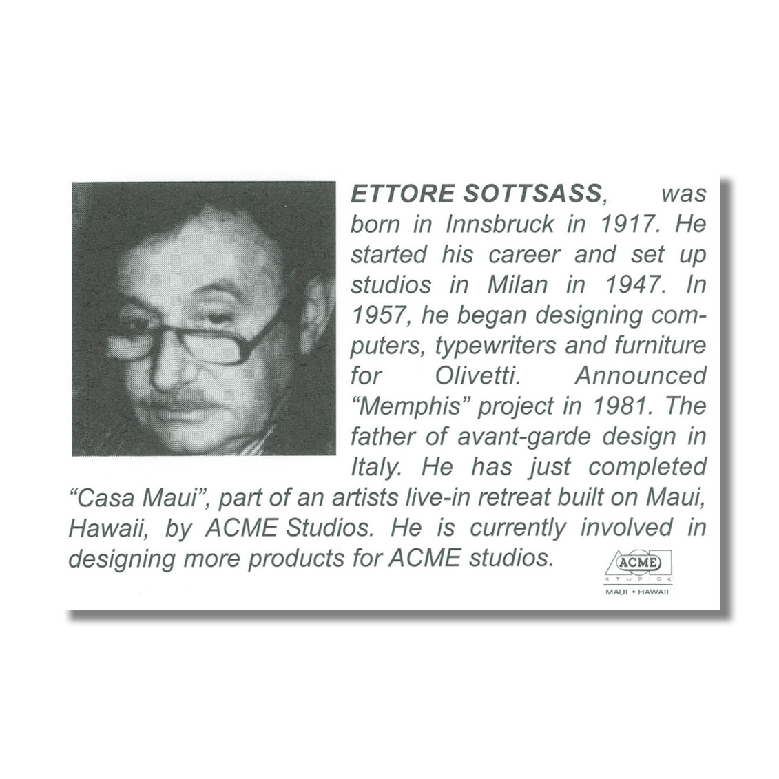 Shop TRINITY Key Ring by Ettore Sottsass (#ZES01KR) on ACME Studio